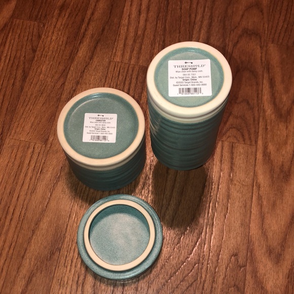 Threshold | Bath | Threshold Soap Dispenser And Canister Set Light Blue ...